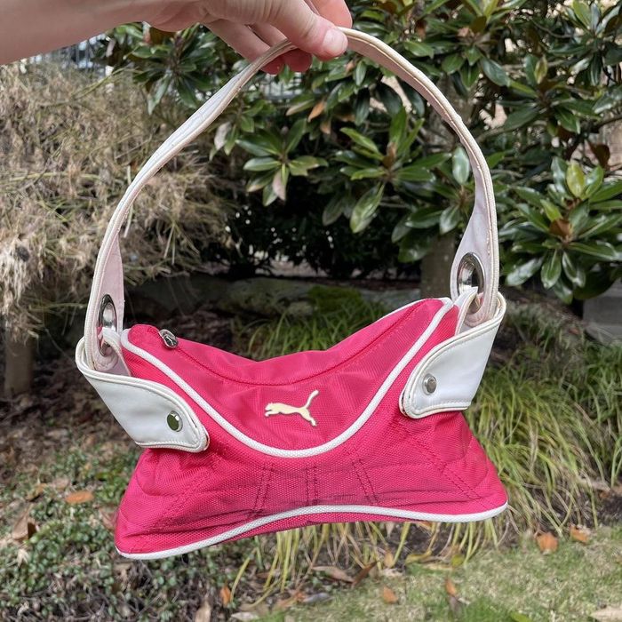 Puma bright pink white puma purse | Grailed