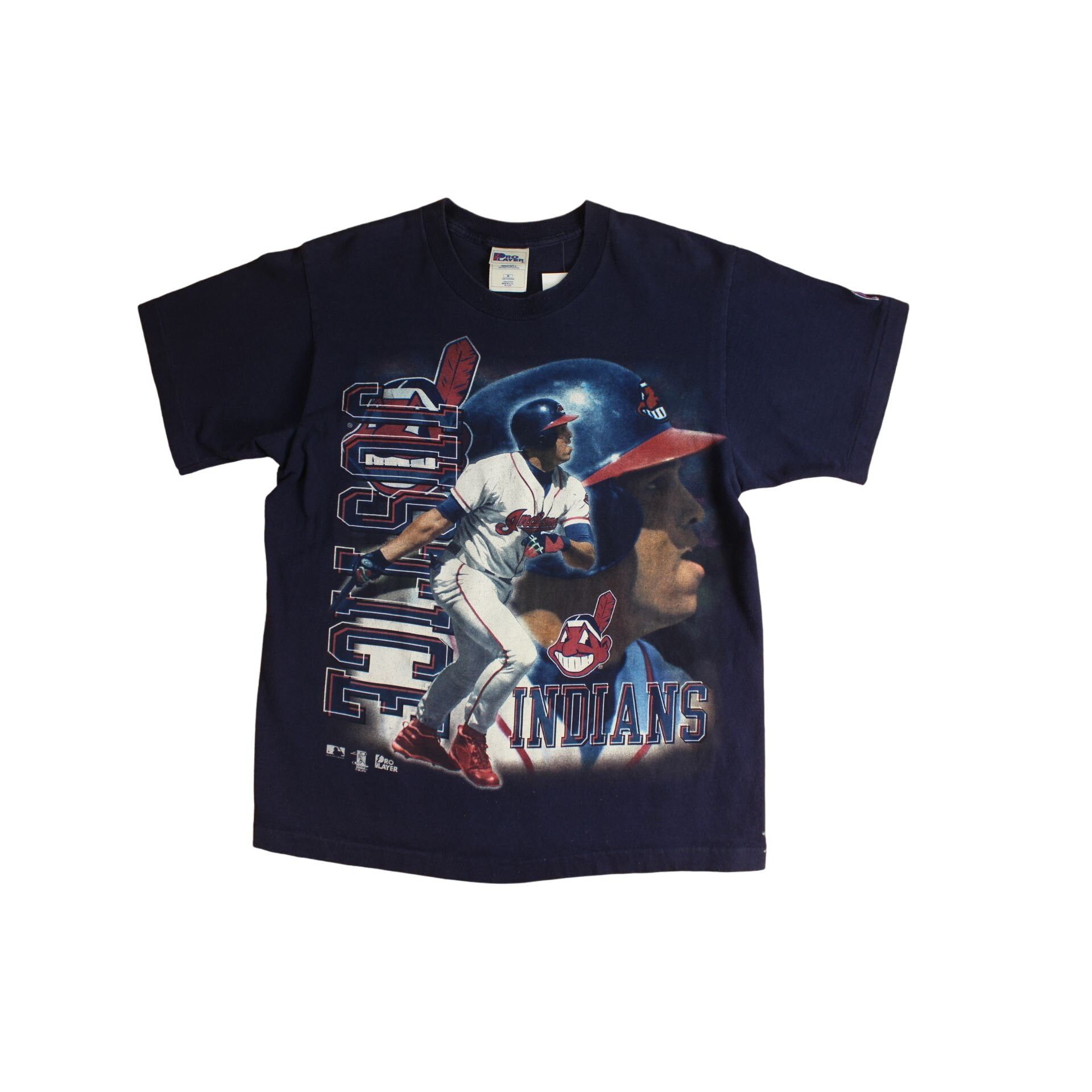 Pro Player Vintage Pro Player "David Justice Indians" Tee Shirt M R5KVA ...