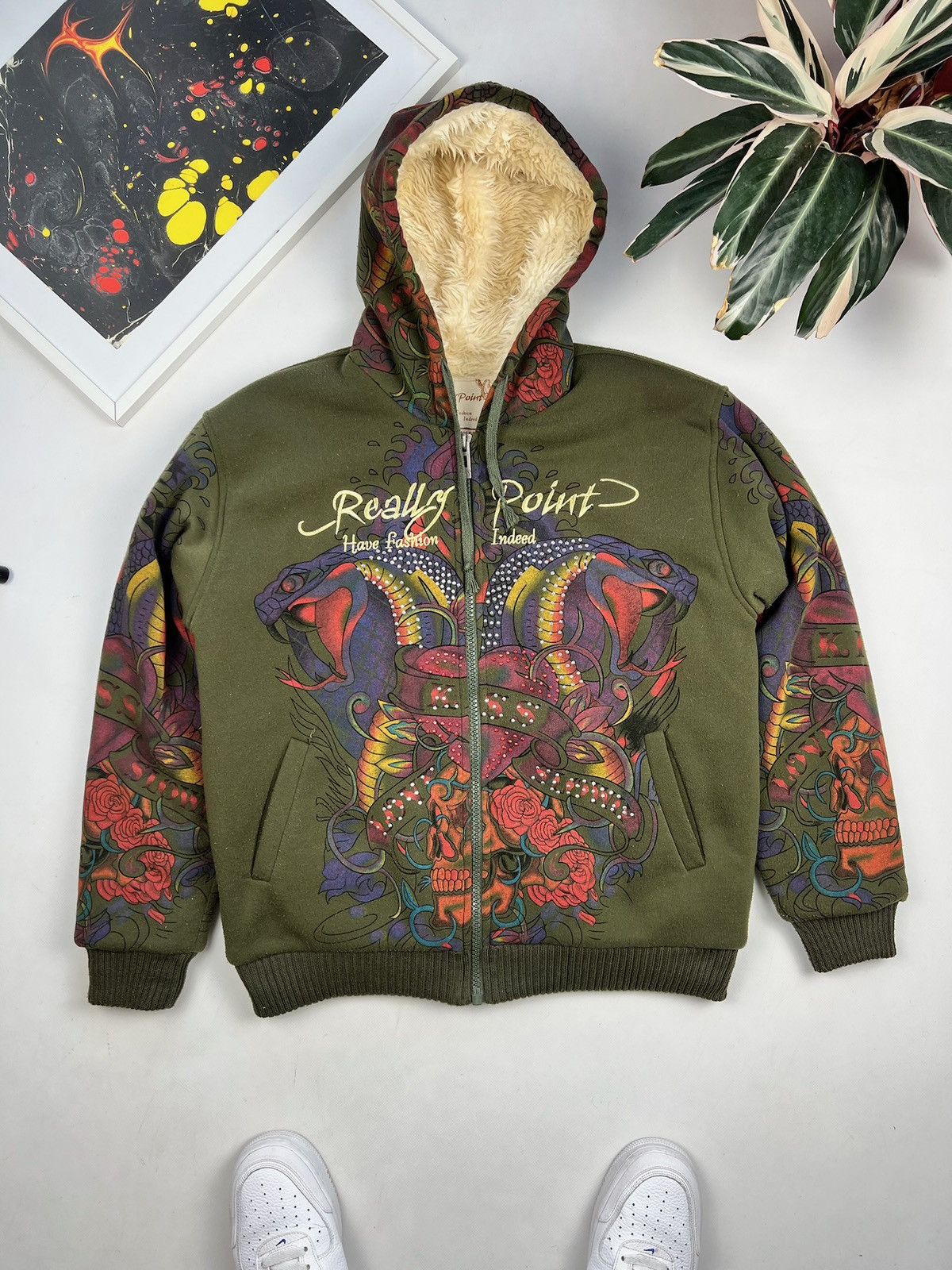 Vintage Really Point Like Ed Hardy Drip Zip Hoodie Fur Drip Rare | Grailed