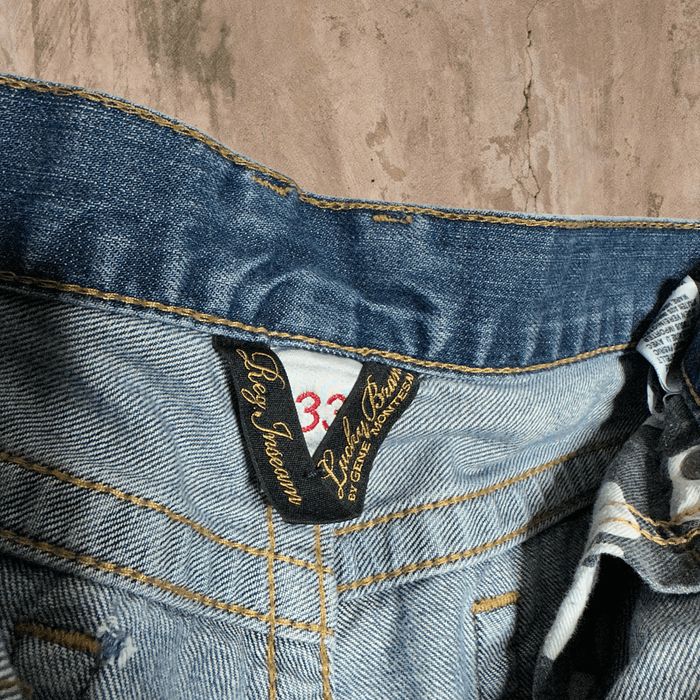 Vintage Medium Wash Lucky Brand Jeans Baggy Fit Leather Logo Tab | Grailed