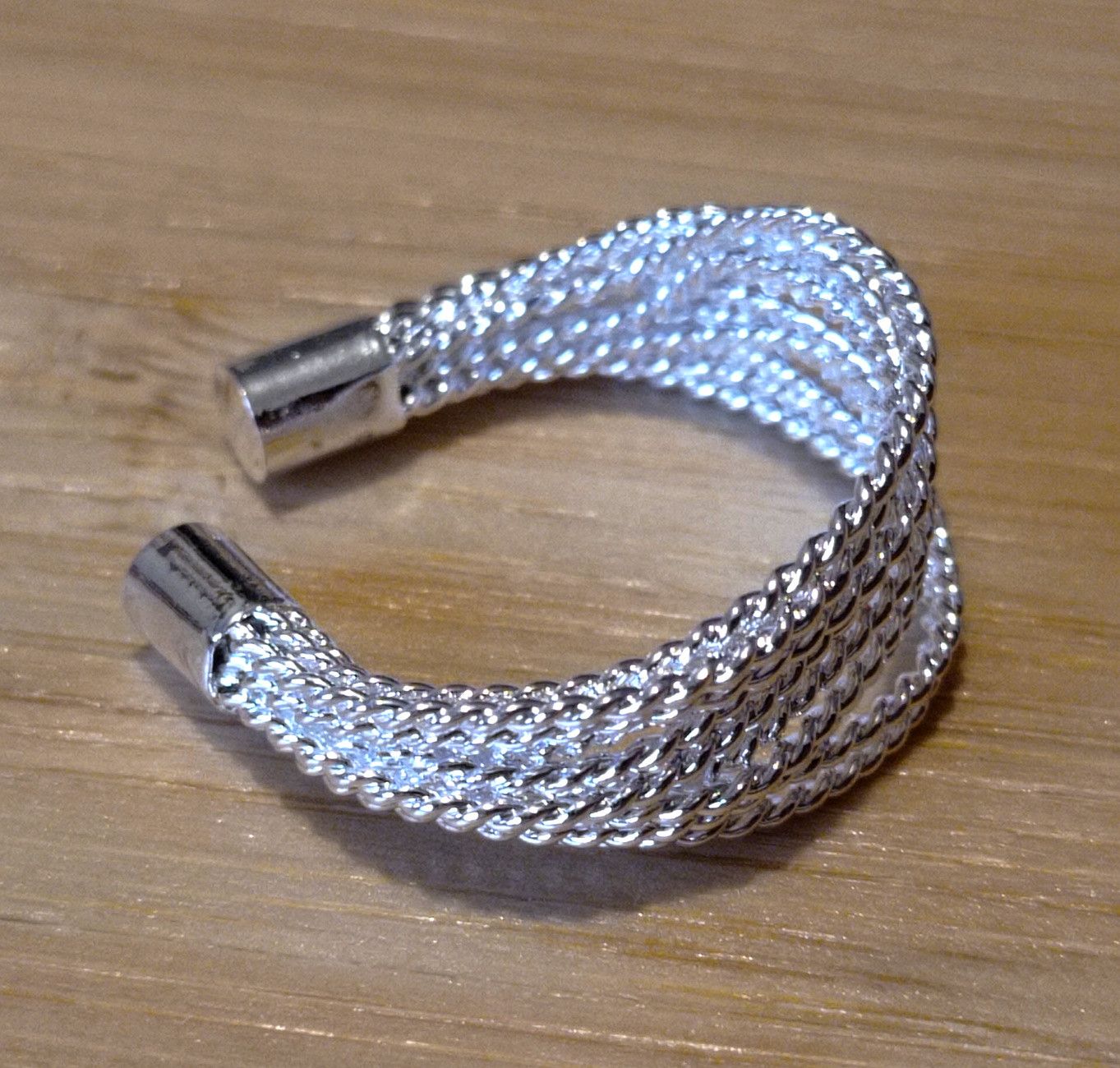 Vintage Stunning Punk Twist Bundle Stripes Shine Silver Ring Unique ...