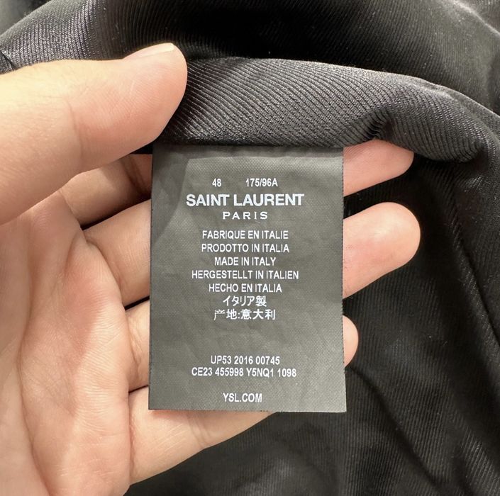 Saint Laurent Paris SLP L17 Blood Luster Leather Jacket | Grailed