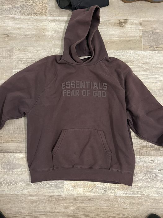 Fear of God Fear of god essentials plum hoodie | Grailed