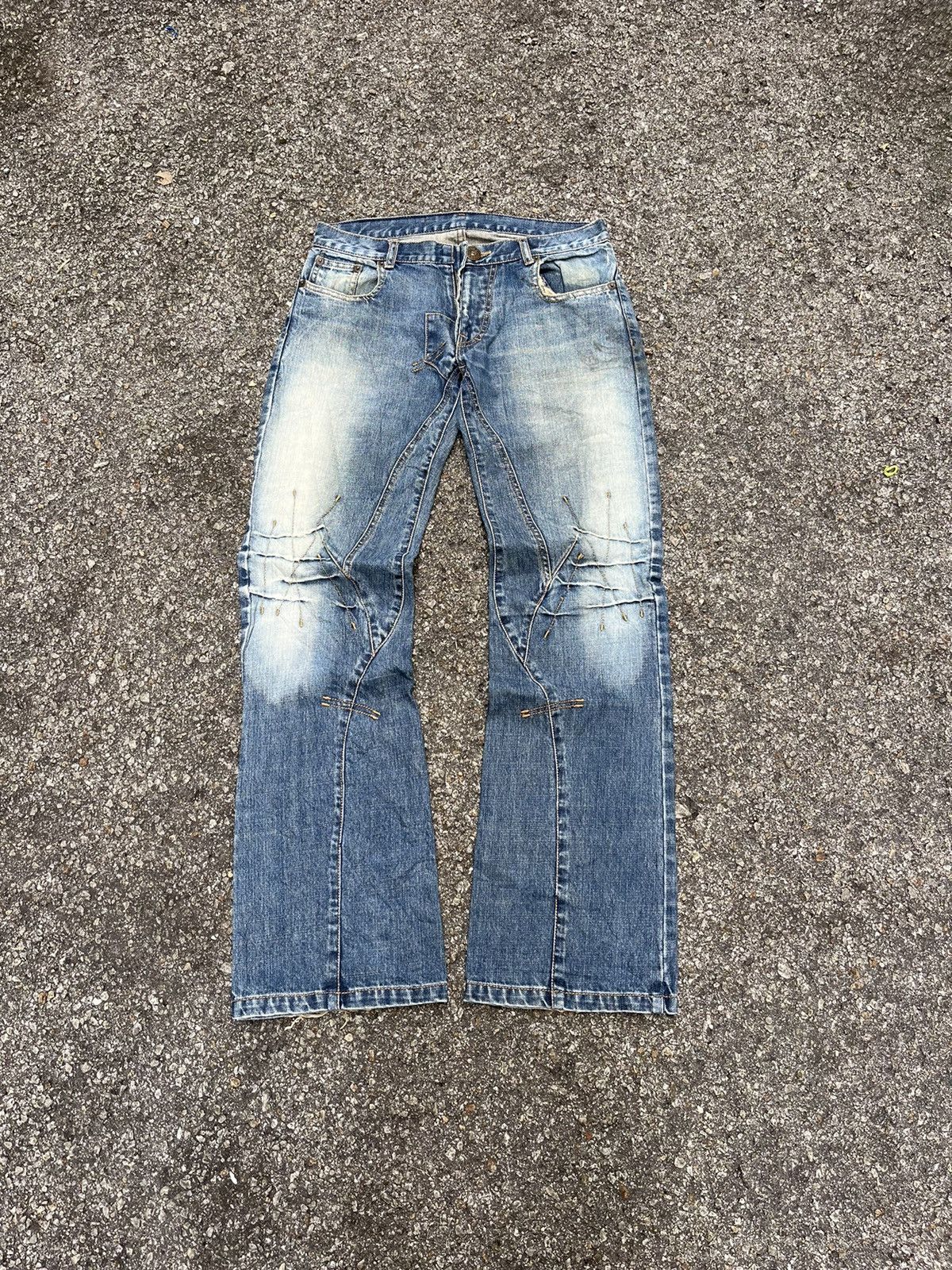 Avant Garde × Japanese Brand × Seditionaries 2000s Flare Jeans Devred ...
