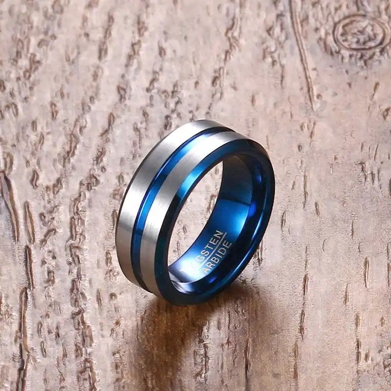 Brand New Thin Blue Line Tungsten Ring | Grailed
