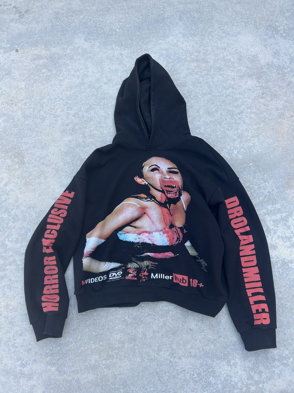 Jean Paul Gaultier × Streetwear × Vlone Droland miller v5 horror hoodie ...