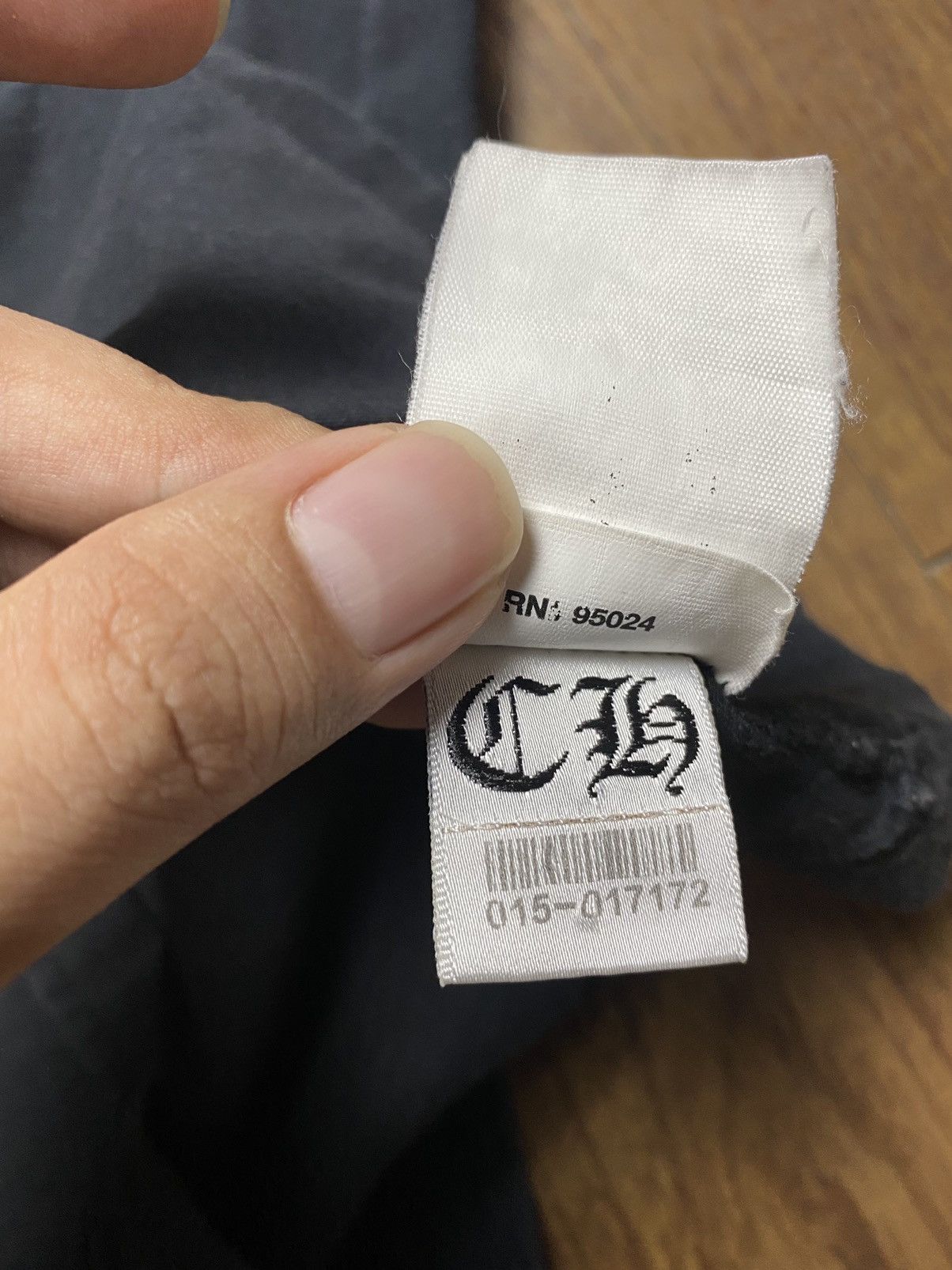 Chrome Hearts Chrome Hearts Big Cross Cemetery Scroll Logo Pocket Tee ...