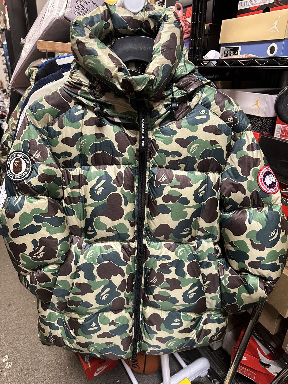 Bape × Canada Goose Bape x Canada Goose ABC Camo Crofton Puffer Jacket ...