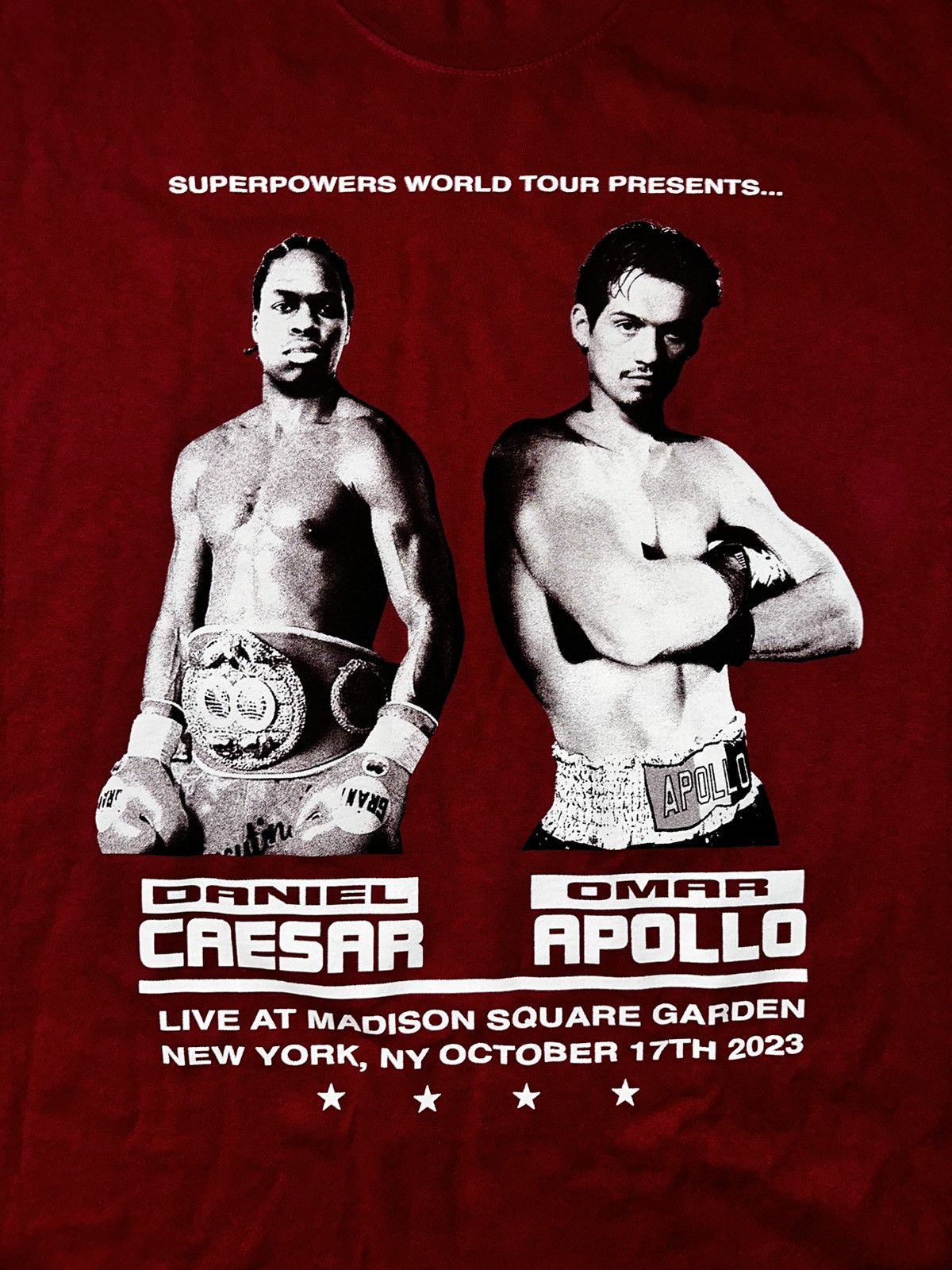 Tour Tee Daniel Caesar x Omar Apollo Superpowers World Tour Shirt | Grailed