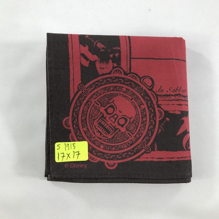 Vintage Pirates Of The Caribbean Bandana/ Handkerchief / Neckerchief ...
