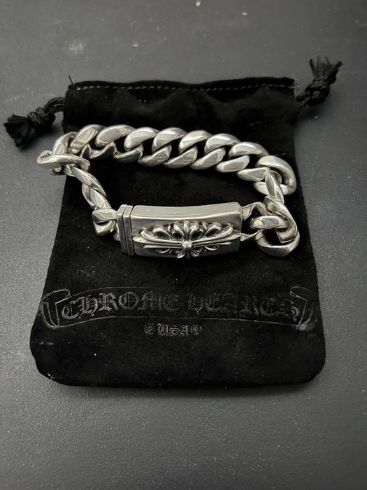 Chrome Hearts Chrome Hearts Floral Cross Id Bracelet Cuban | Grailed