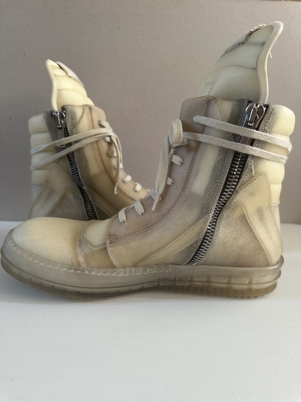 Rick Owens Rick Owens apparition leather geobaskets | Grailed