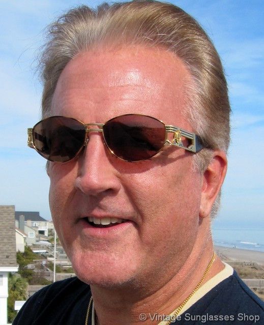 Gianni Versace × Versace ⚪️ VERSACE Sunglasses Logo Medusa Gold Glasses ...