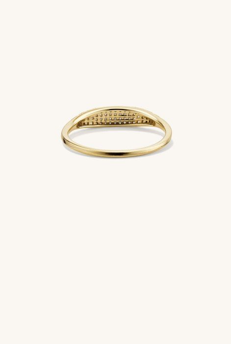 Mejuri Mejuri Pavé Diamond Slim Signet Ring Grailed