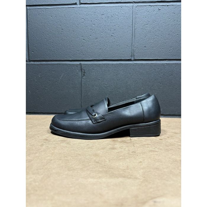 Cherokee Vintage Cherokee Bonita Chunky Black Leather Y2K Loafers | Grailed