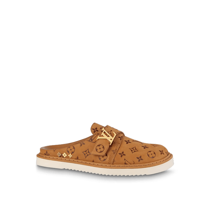 Louis Vuitton LOUIS VUITTON MULE SANDALS SLIDES LEATHER MONOGRAM LV ...