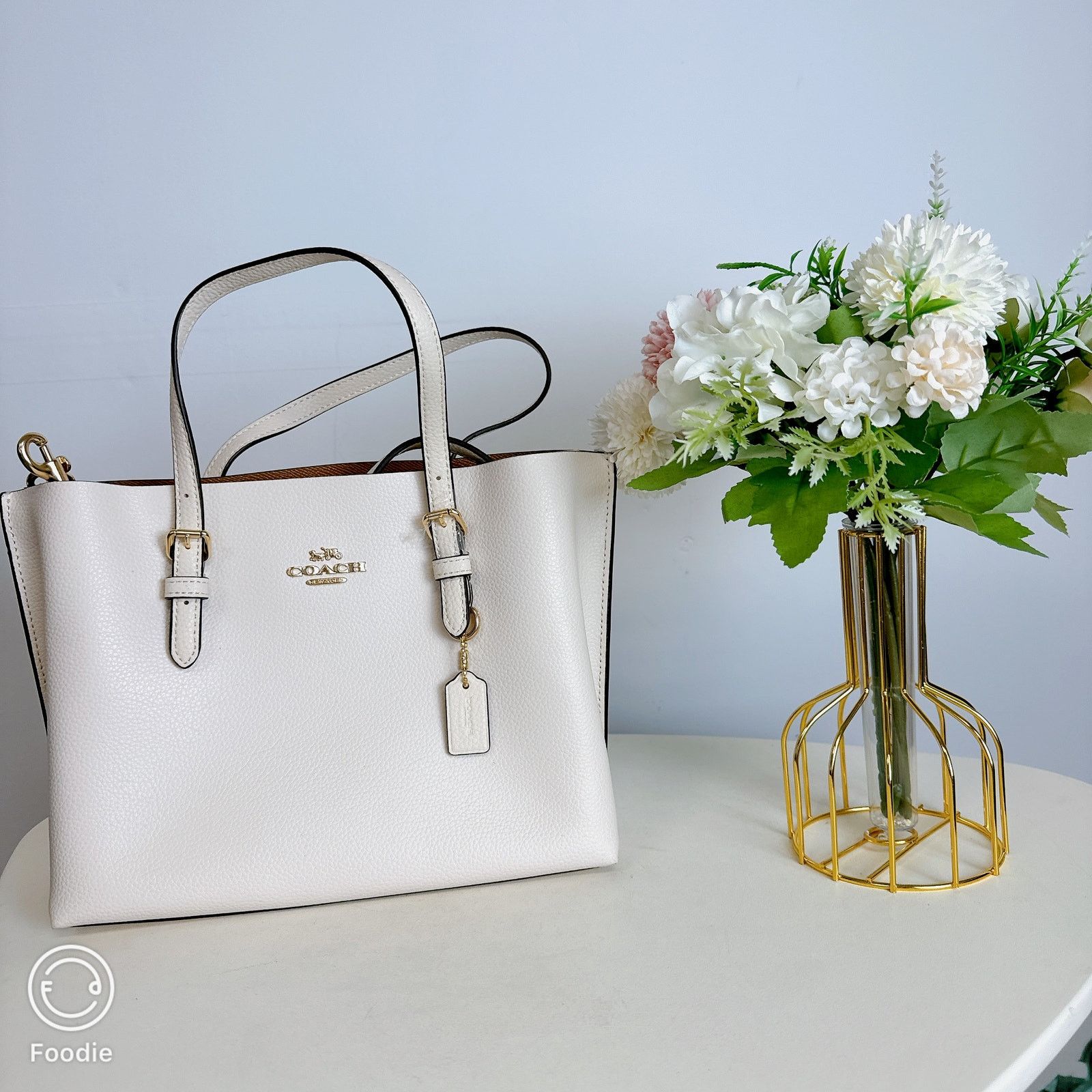 Coach Coach C4084 Mollie Tote 25 In Gold/Chalk Light Saddle | Grailed