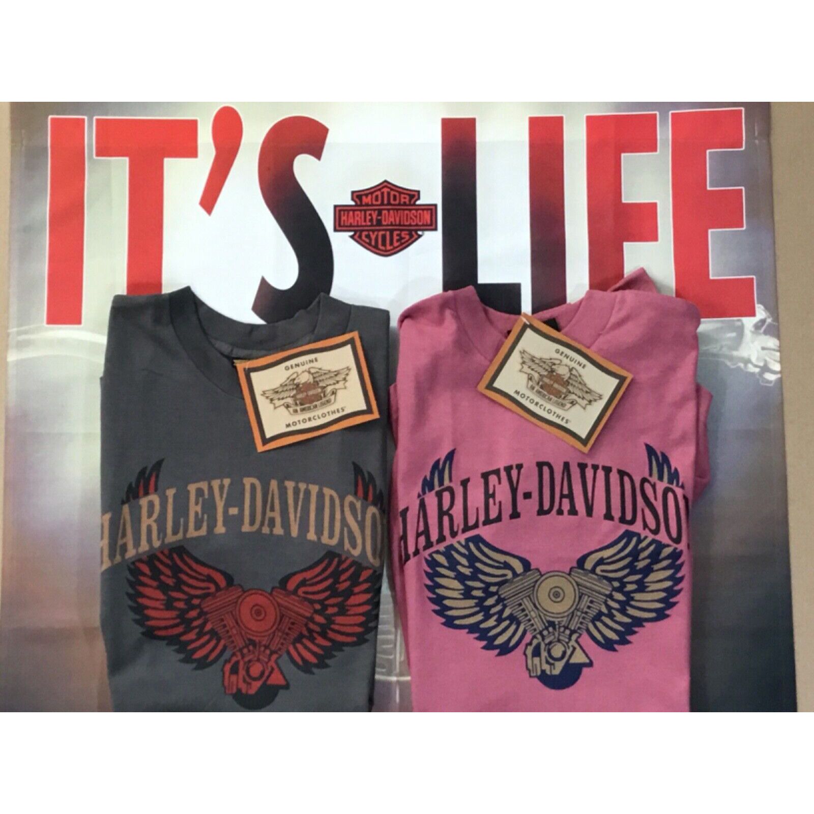 Harley Davidson 2 Vintage Harley Davidson winged engine shirts men’s ...