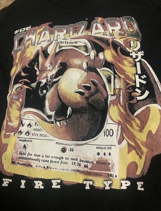 Japanese Brand Deadstock Retro Charizard Card Graphic Tee | Grailed