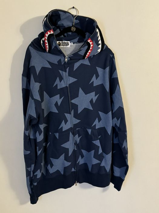Bape Sta Pattern Shark Full Zip Hoodie | Grailed