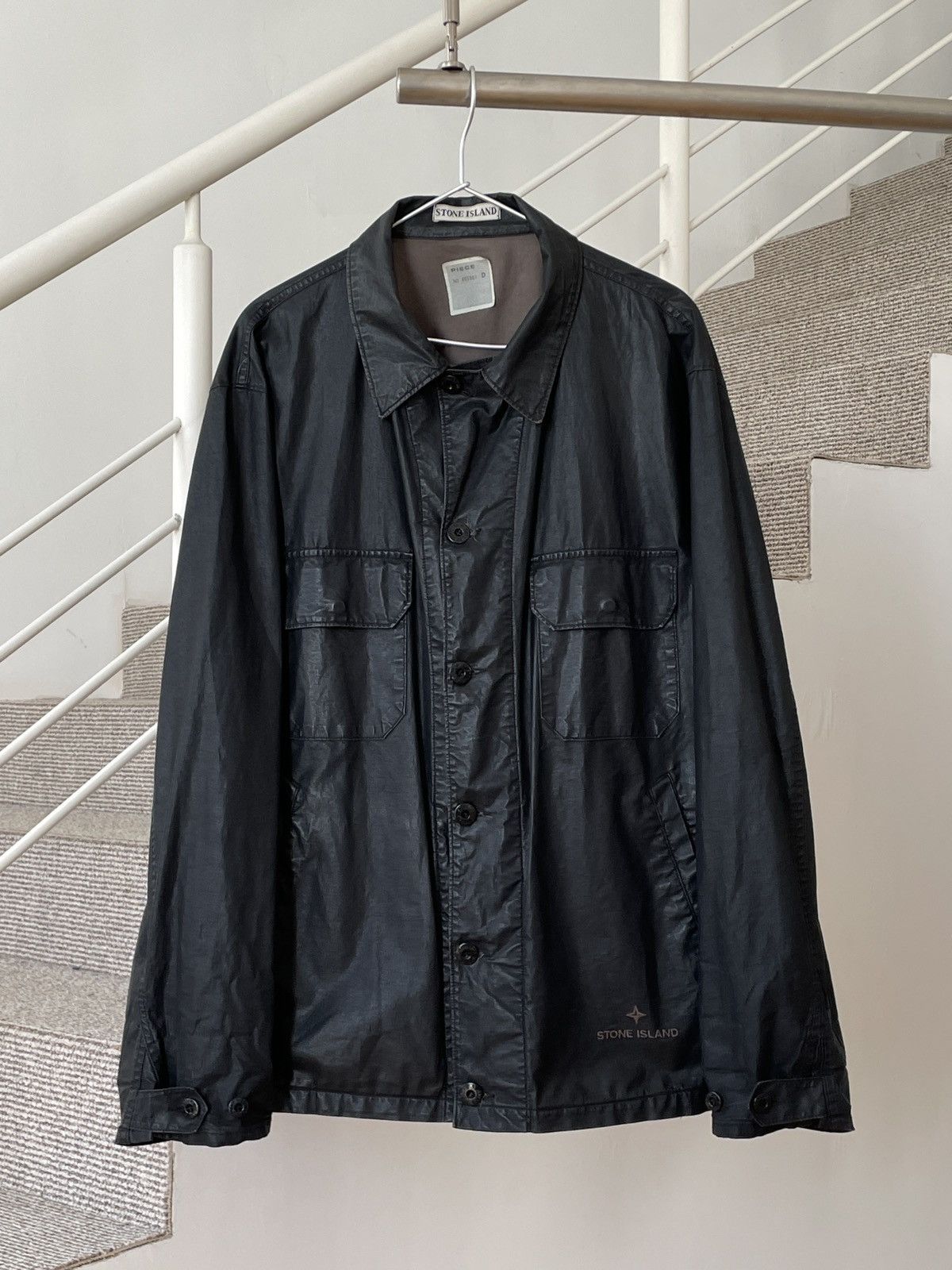 Stone Island STONE ISLAND Jacket Overshirt Work 1999 Spalmatura A8318 ...