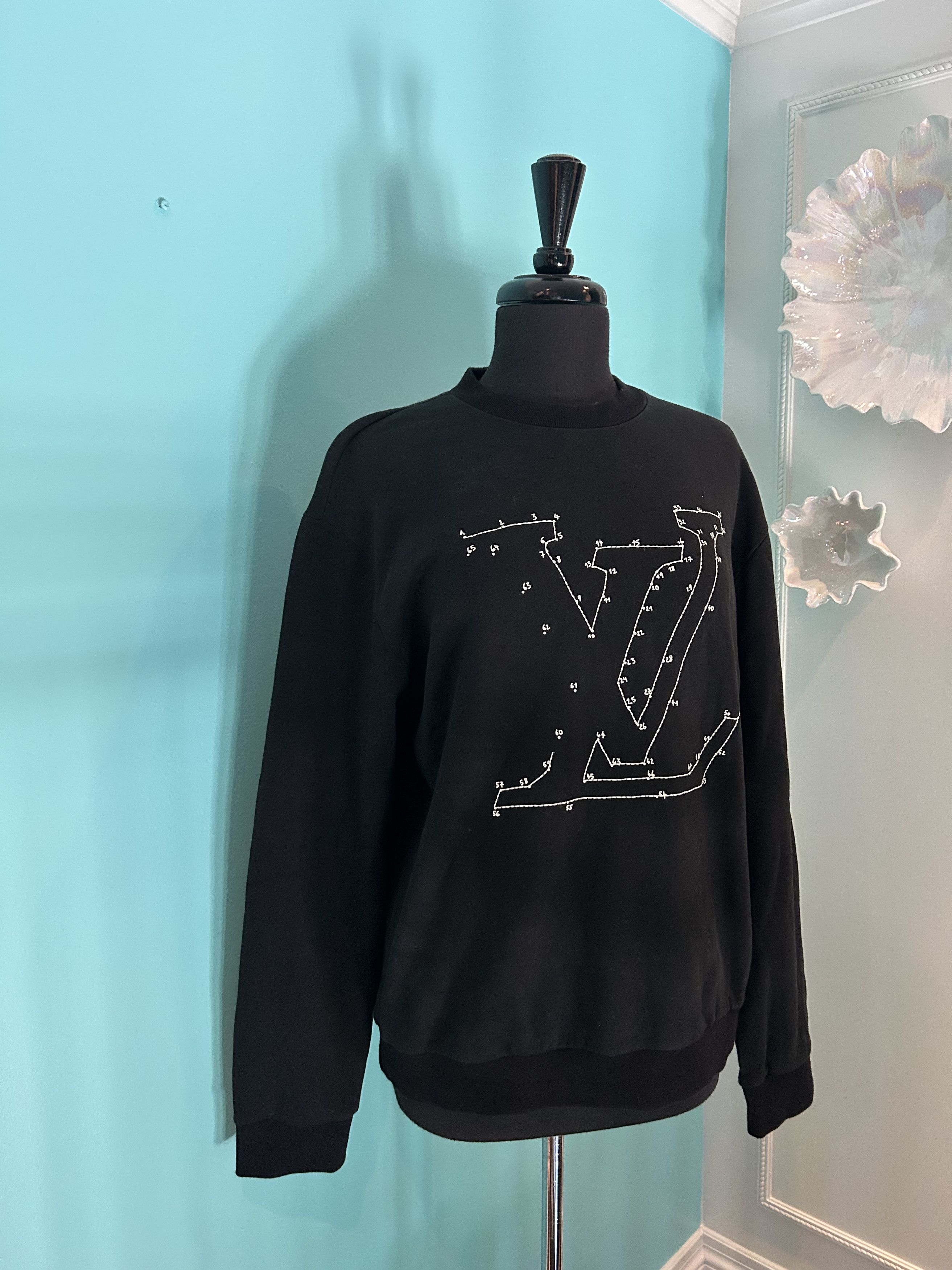 Louis Vuitton Louis Vuitton LV Stitch Print Embroidered Sweatshirt ...