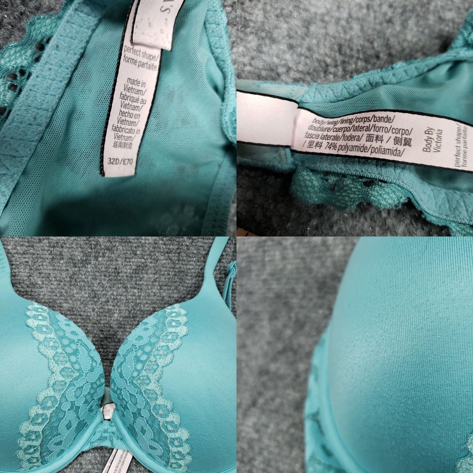 Victoria's Secret Victoria's Secret Womens 32D Green Body Perfect Shape ...