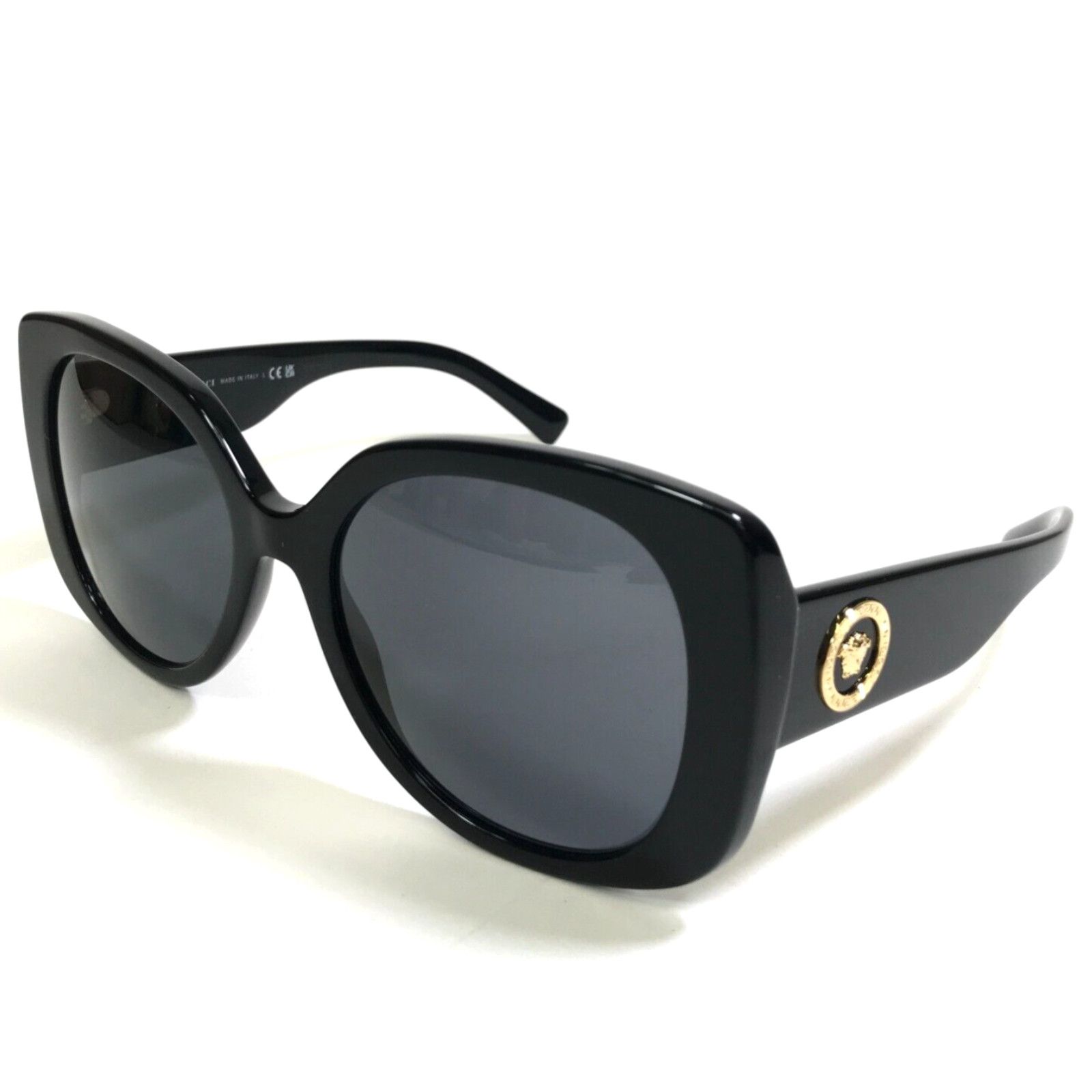 Versace Versace Sunglasses MOD.4387 GB1/87 Polished Black Gold Medusa ...