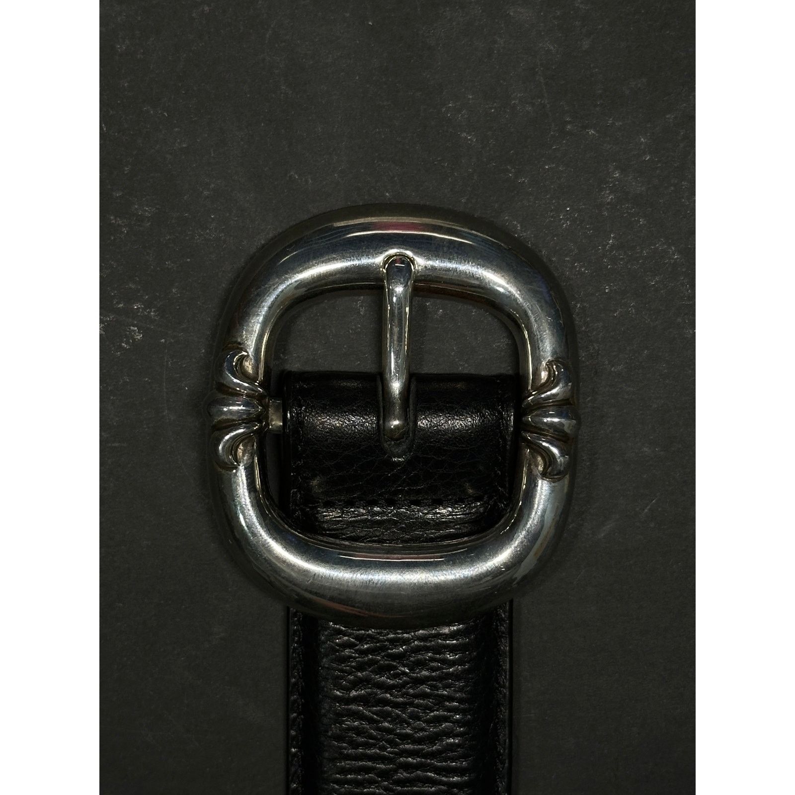 Chrome Hearts CHROME HEARTS GUNSLINGER SILVER BUCKLE BLACK Chrome Hearts CHROME HEARTS GUNSLINGER SILVER BUCKLE BLACK