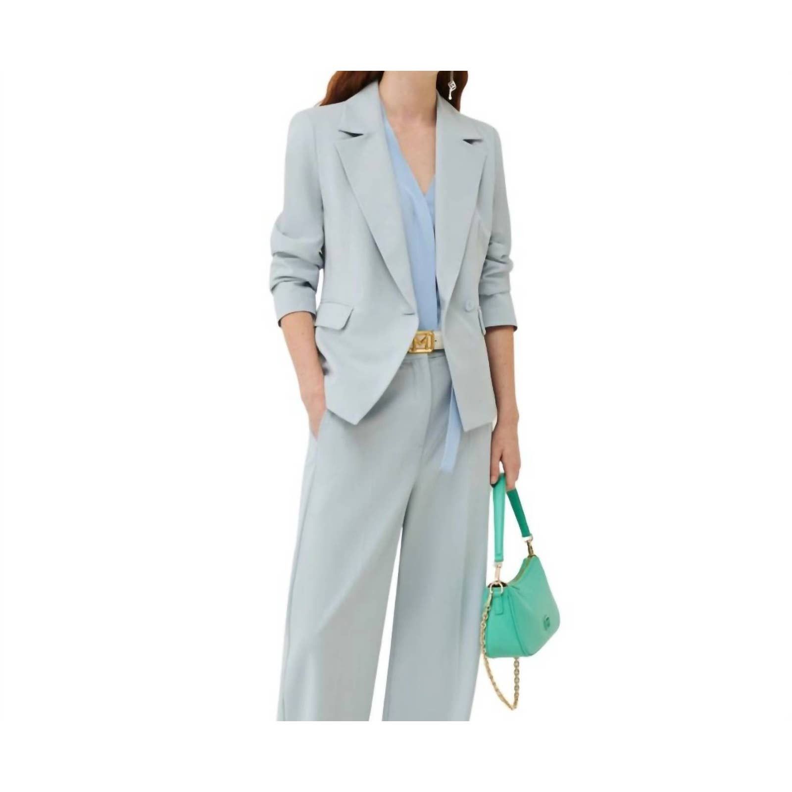 Marella Body Single Breasted Blazer In Light Blue | Grailed