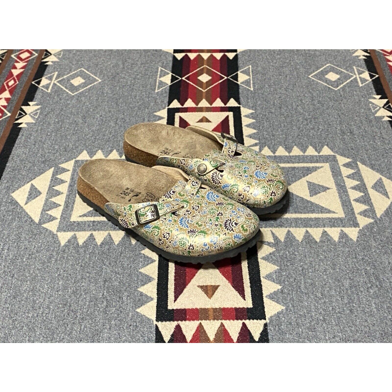 Birkenstock Birkenstock Birki's Maria Paisley Mary Jane Mules Clogs ...