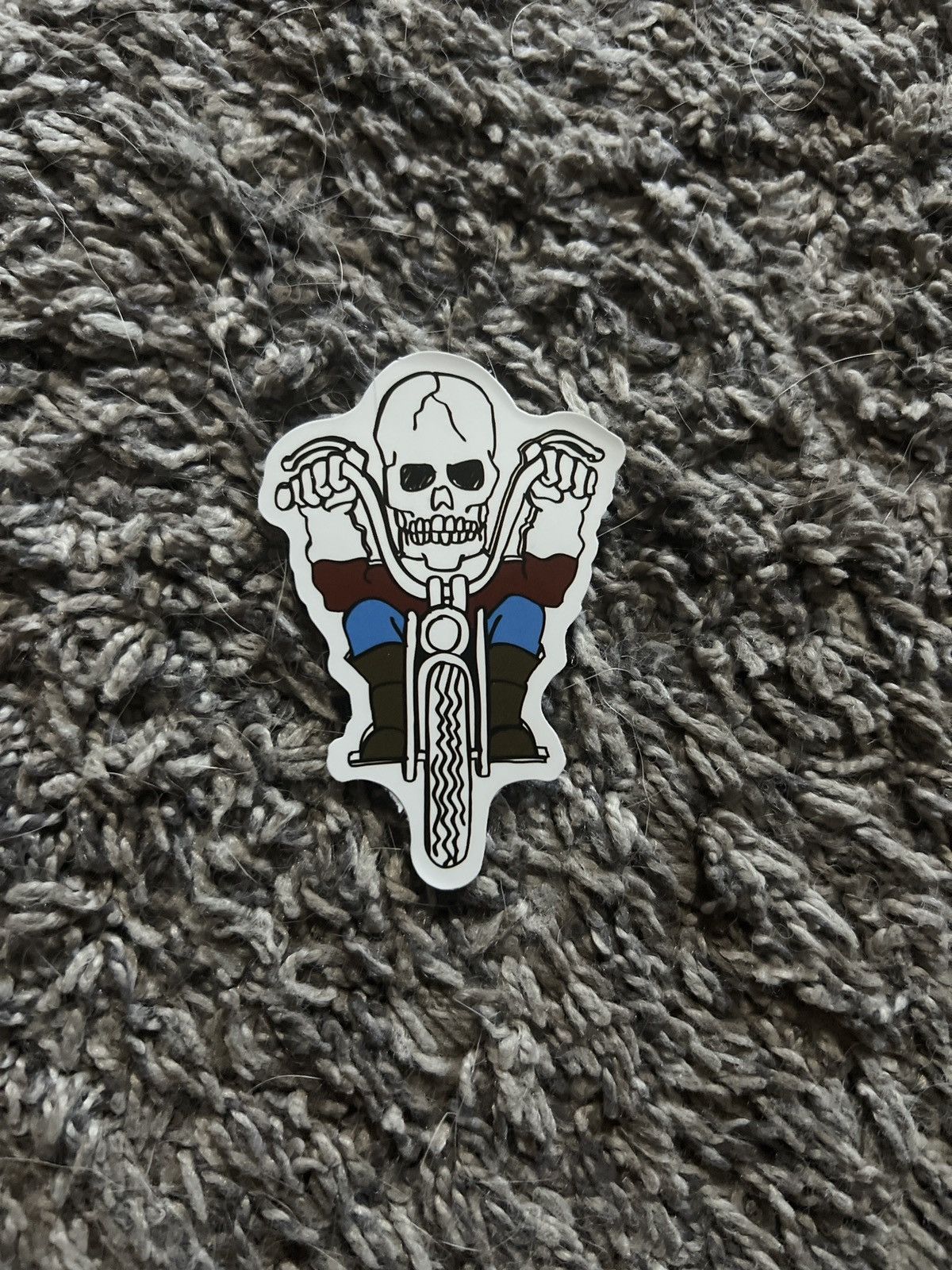 Hype × Hypebeast Skeleton Riding Motorcycle Sticker | Grailed
