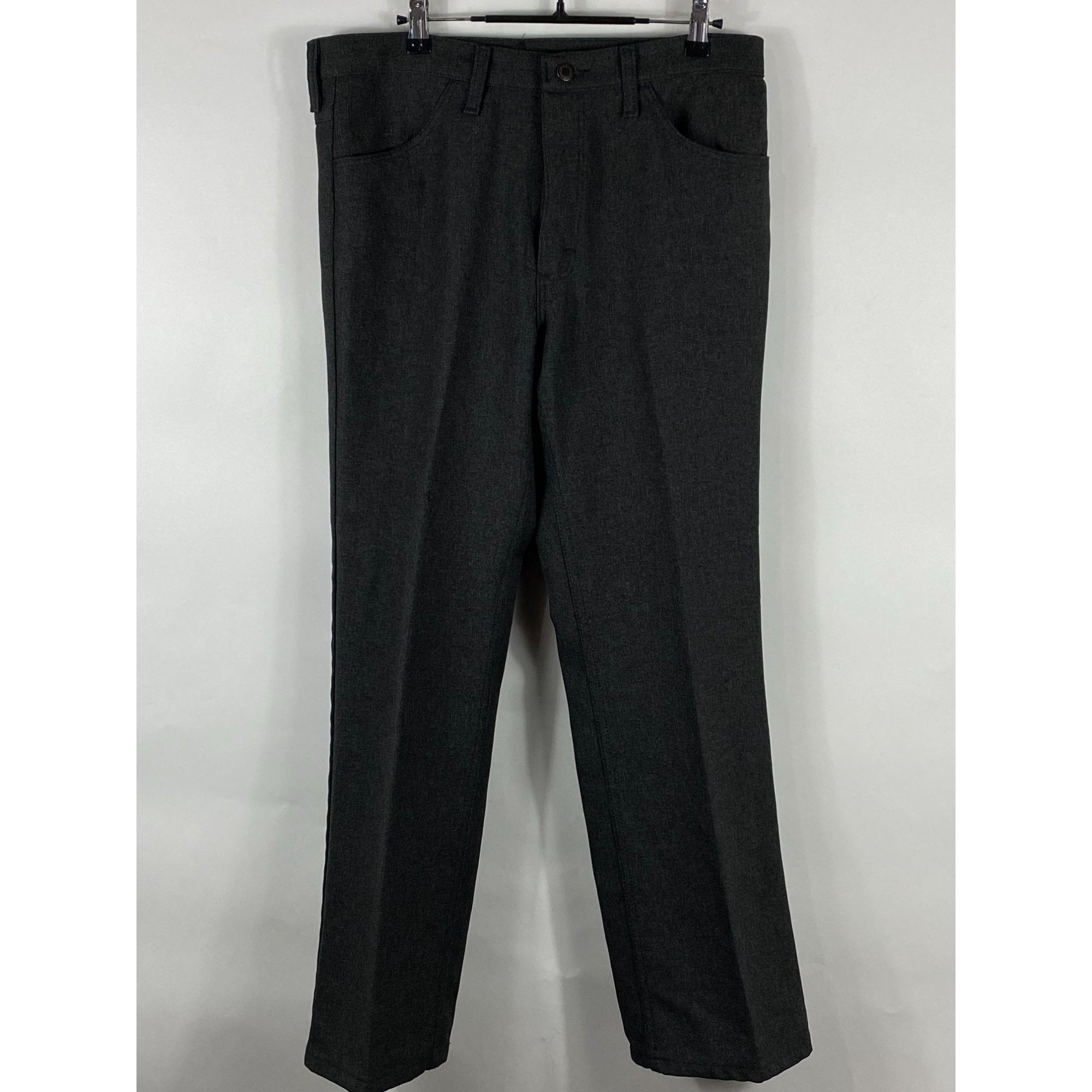 Wrangler Wrangler 82HK 100% Polyester Heather Black Dress Jean Pants ...