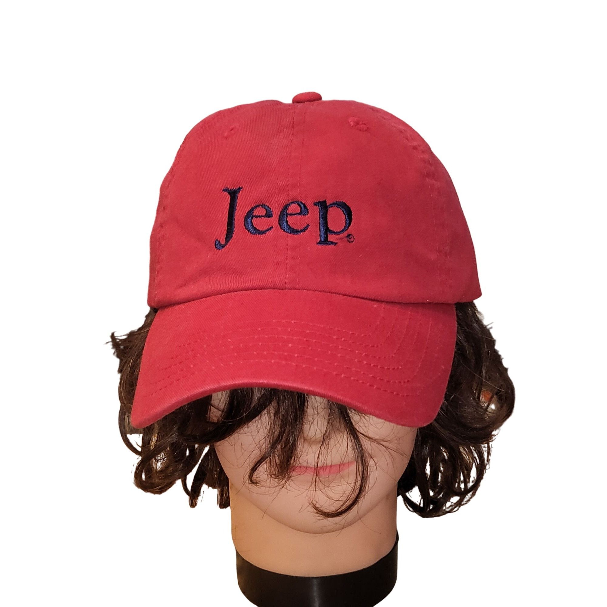 Jeep Jeep NYH Strapback Cap Red Embroidered Cotton Everyday Casua | Grailed