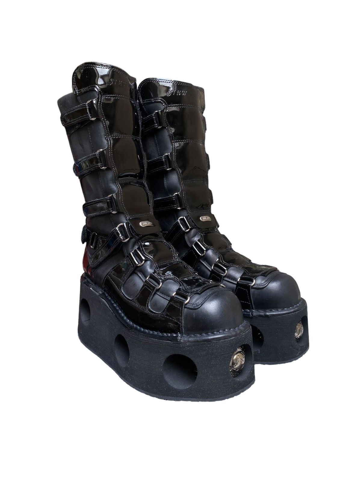 New Rock × Vintage Ultra rare New Rock neptuno platform boots Size 43 ...