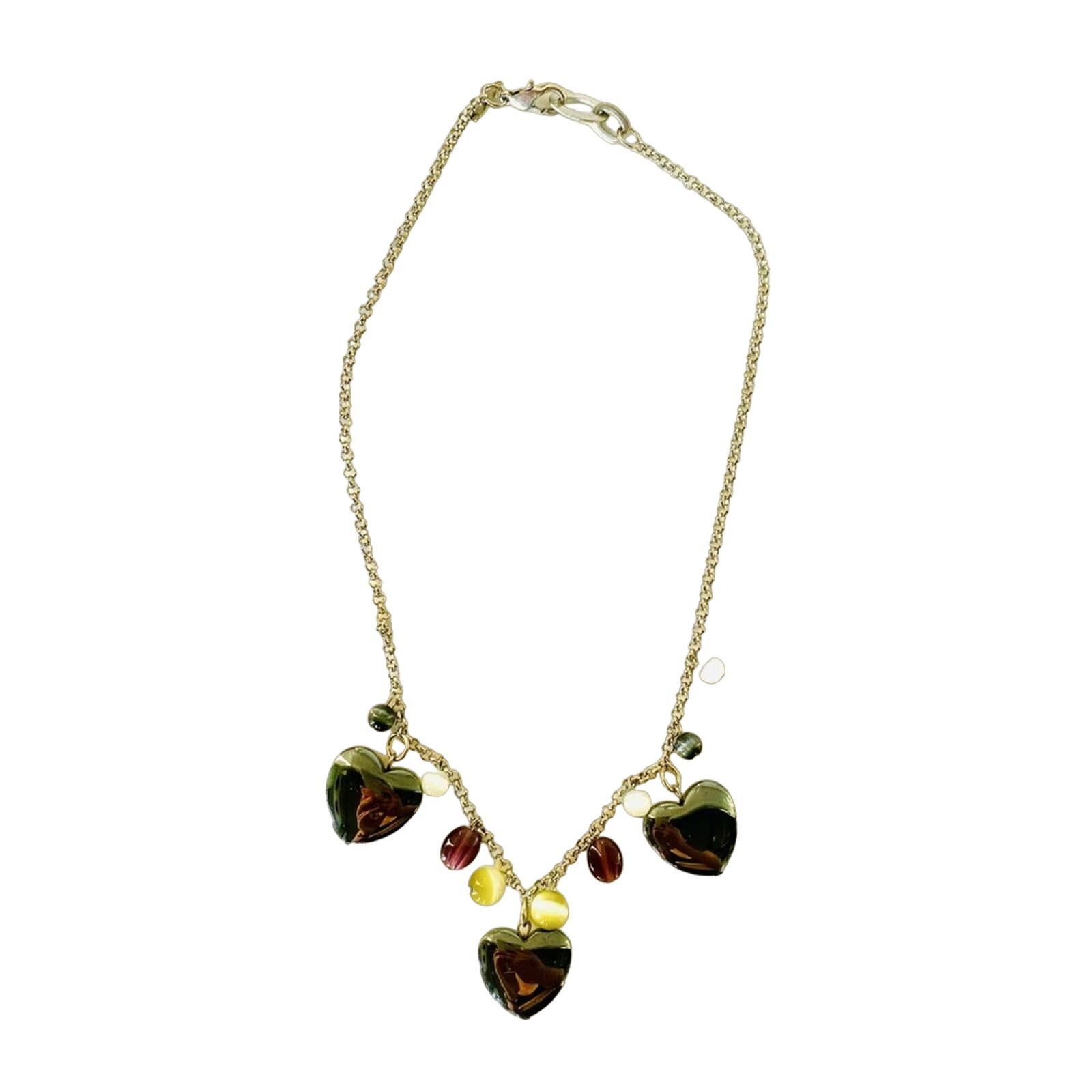 Vintage NORDSTROM VINTAGE Silver Layer Heart Bead Necklace Jewelry ...