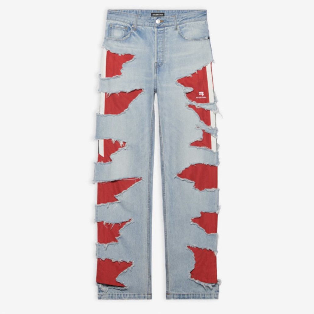 Balenciaga Slashed Denim Jeans Afterworld | Grailed