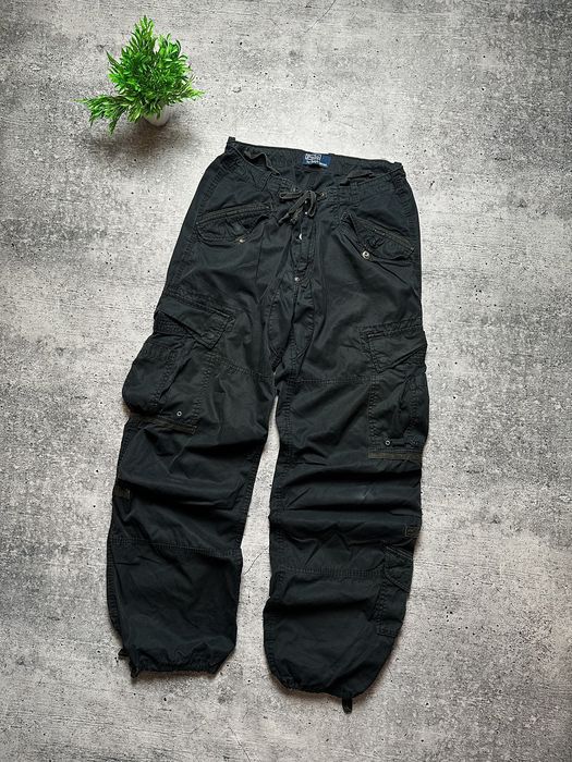 Polo Ralph Lauren Vintage 90s Polo Ralph Lauren Baggy Cargo Parachute Pants | Grailed