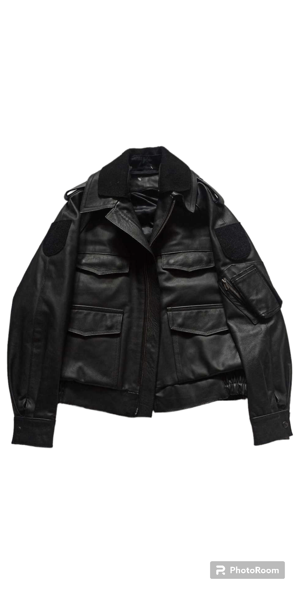 Vintage Polizei genuine leather Bomber Jacket German police size 48 ...