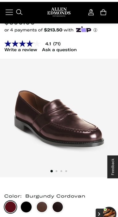 Alden Allen Edmonds Randolph Shell Cordovan Penny Loafer | Grailed