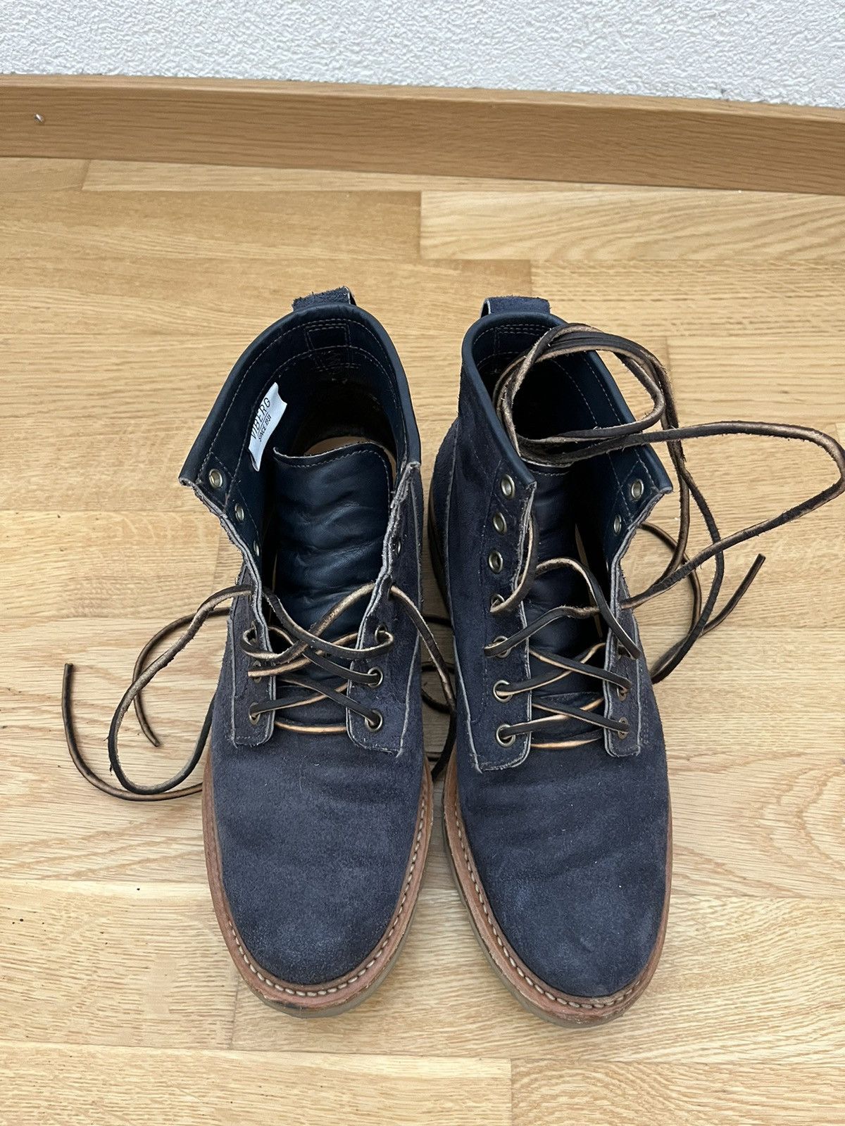 3sixteen × Viberg 3Sixteen Navy Latigo Roughout Scout Boots | Grailed