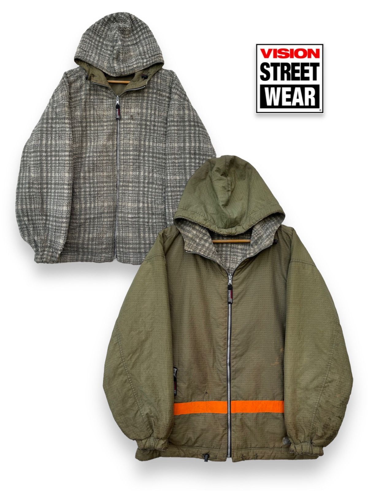Vision Streetwear Vision Street Wear Reversible Hooded Jacket | Grailed