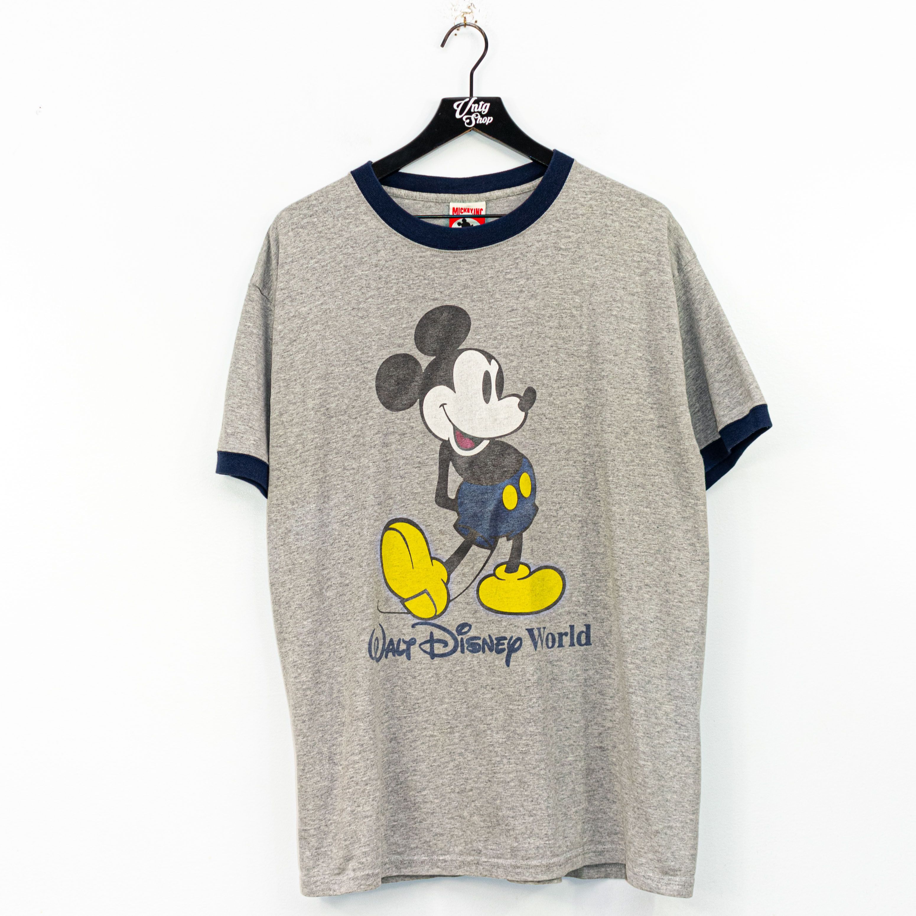 Disney × Mickey Mouse × Vintage VTG 90s Mickey Inc Mickey Mouse Ringer ...
