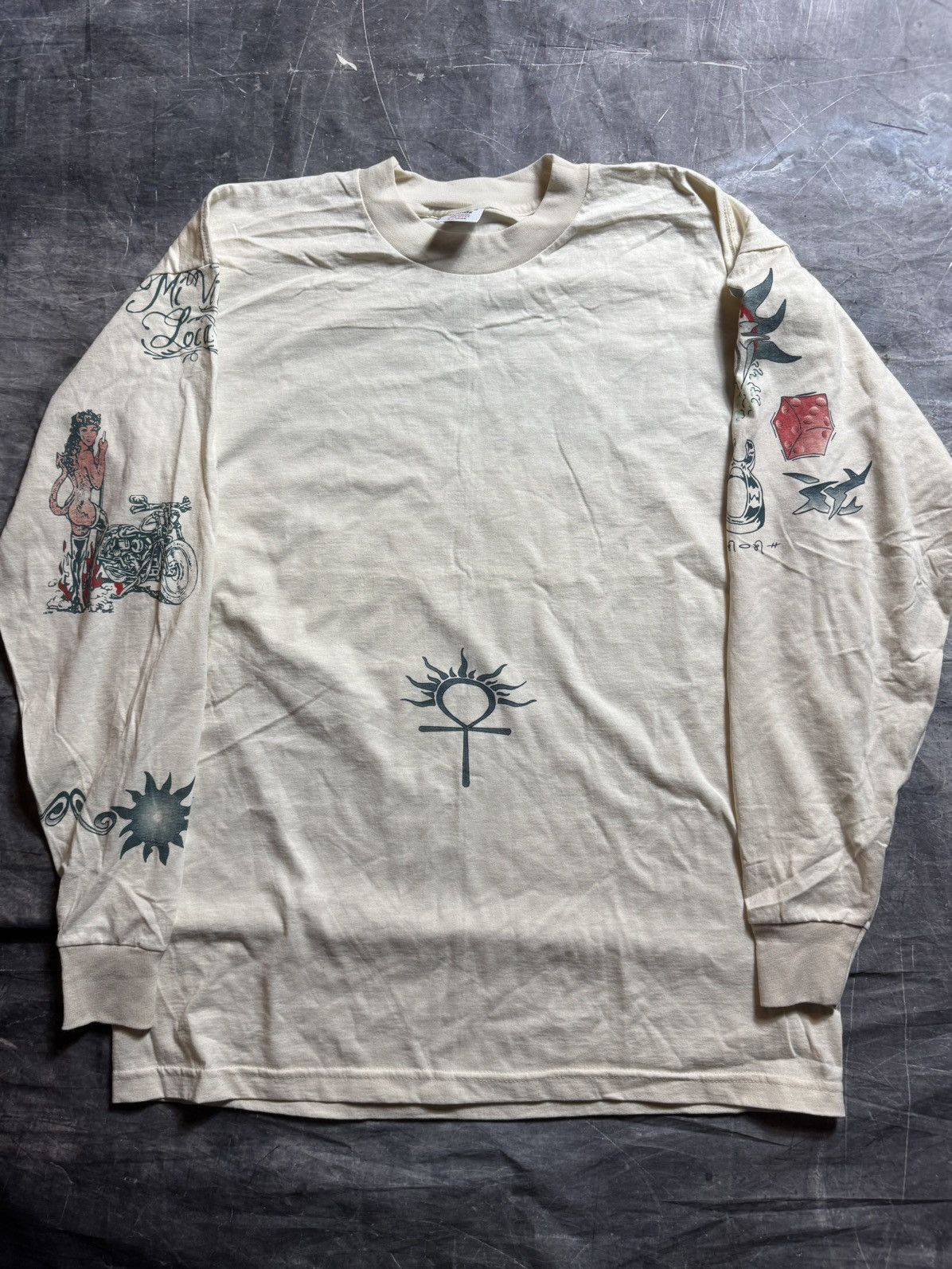 NBA × Vintage Vintage Travis Scott Dennis Rodman 1996 Tattoo Long ...