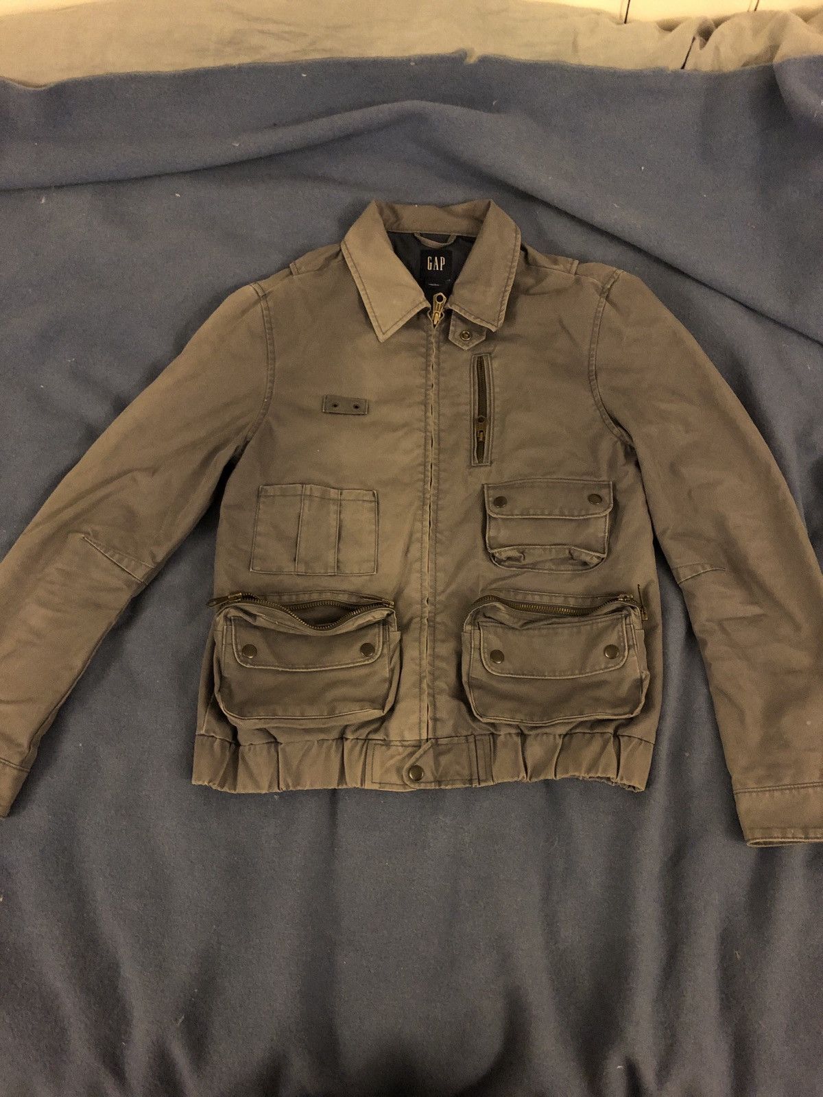 Gap Grey military style jacket | Grailed