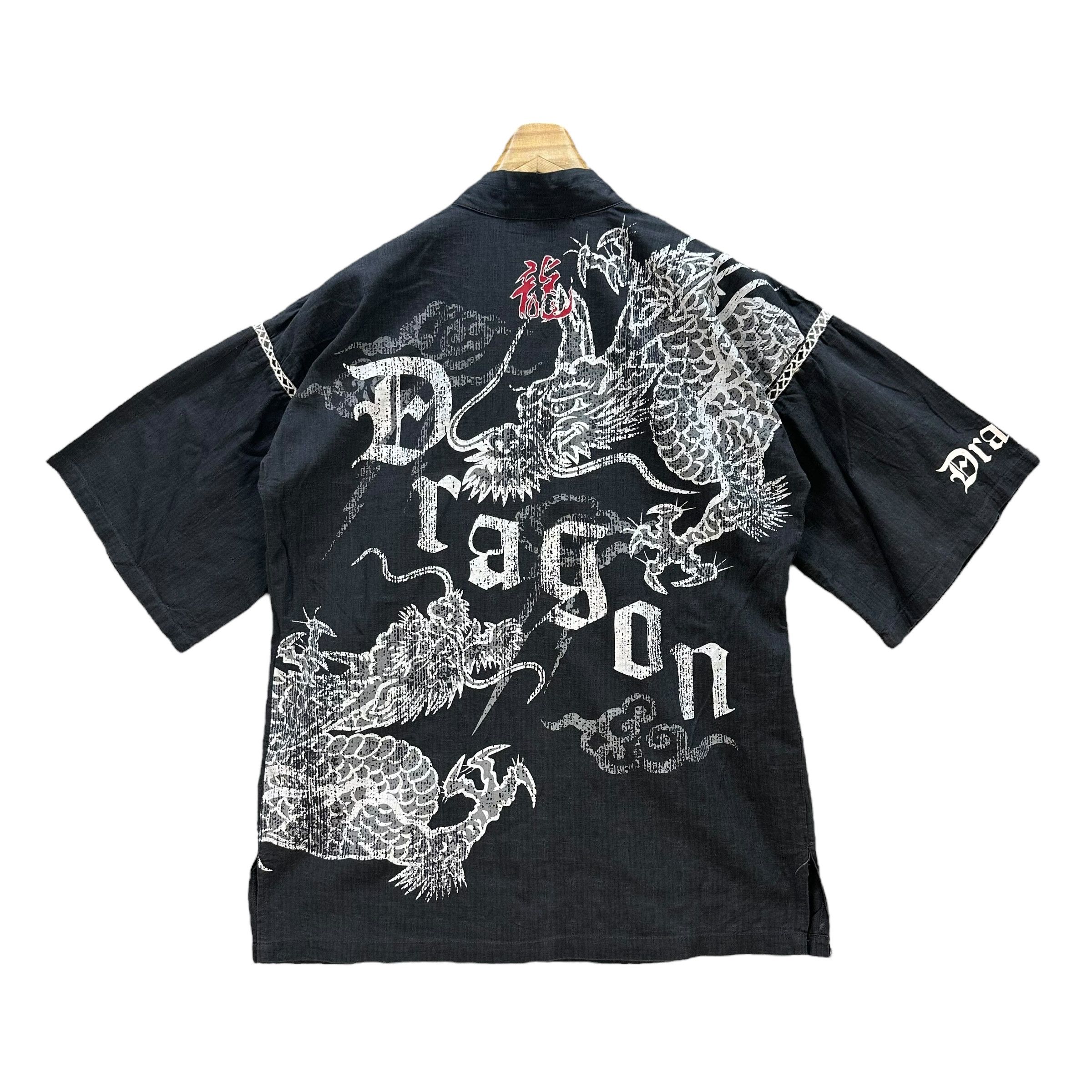 Kimono Japan Dragon × Rare × Vintage Jimmy Dragon Graphic Printed ...