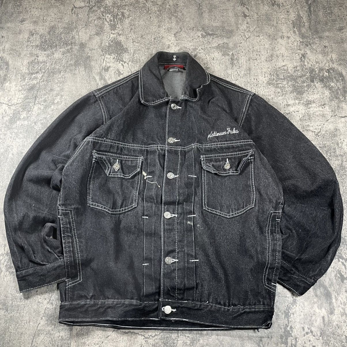 Fubu × Very Rare × Vintage 🔥 Y2K Platinum Fubu Jean Jacket W/Fat Albert ...