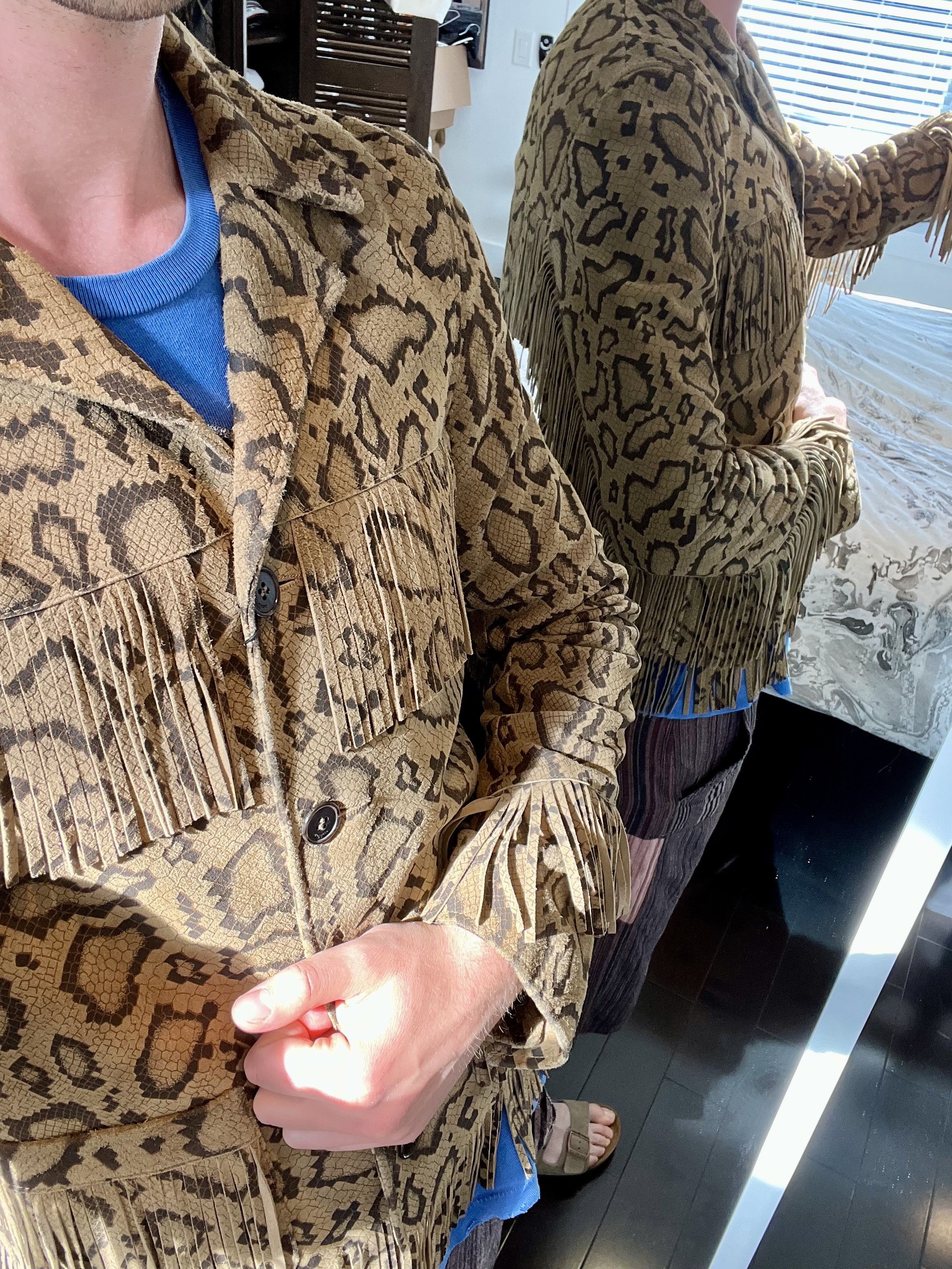 Saint Laurent Paris Saint Laurent Hedi Slimane Suede Fringe Curtis ...