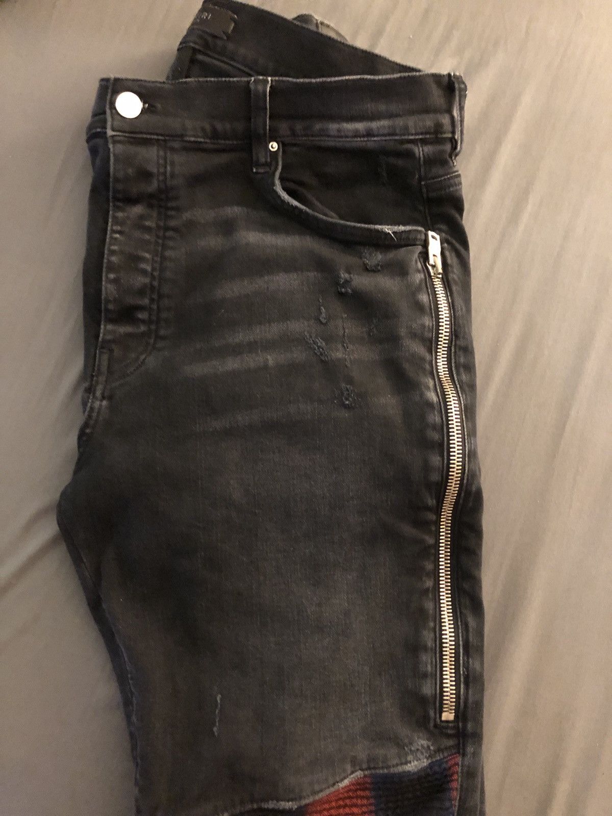 Amiri Rare Amiri MX2 red /navy blue patch | Grailed