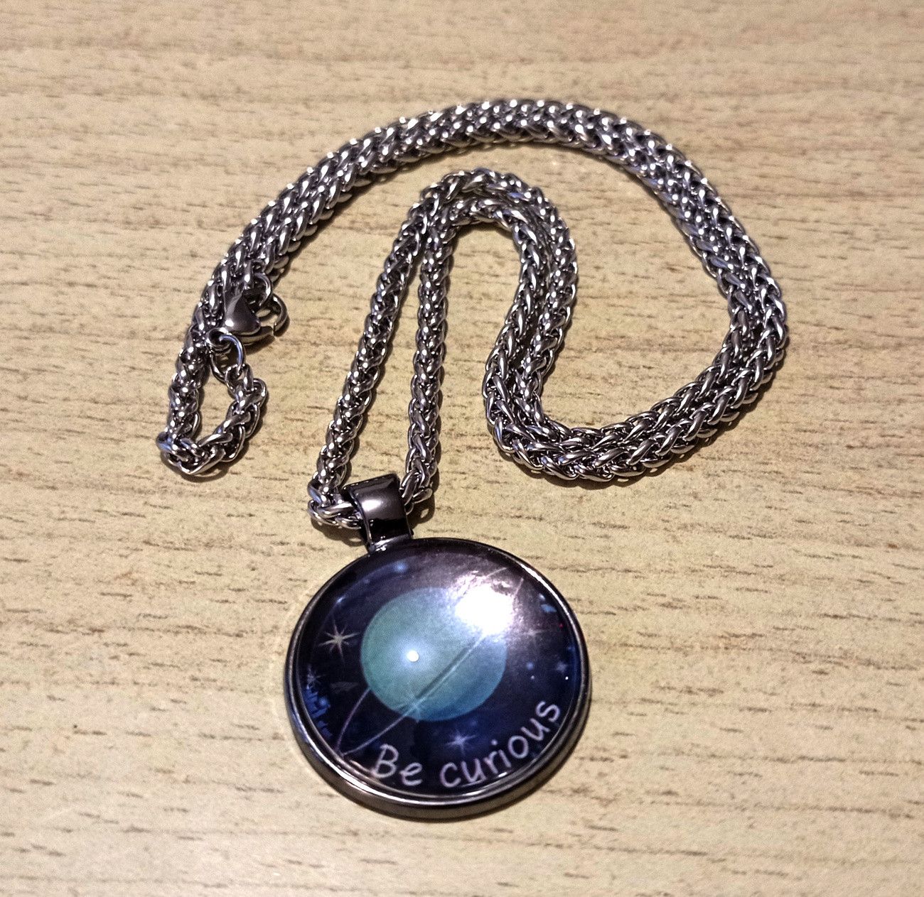 Hysteric Glamour × Japanese Brand × Vintage Punk Shine Planet Uranus Stainless Steel Necklace ...